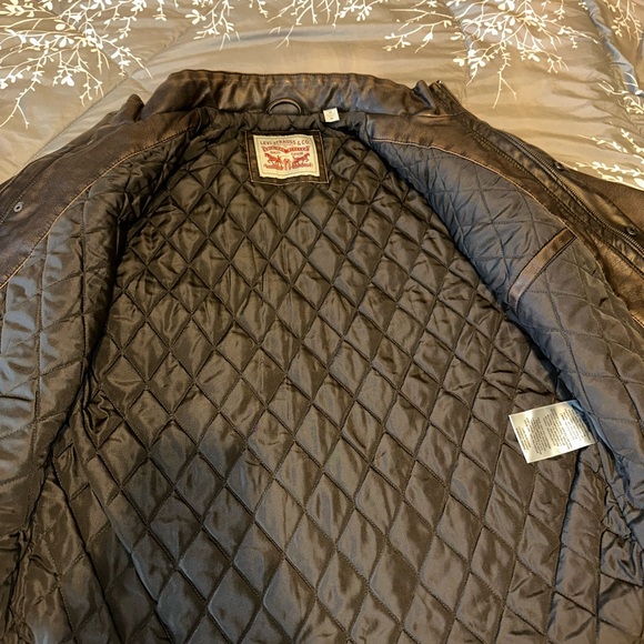 Levi's | Jackets & Coats | Levis Brown Performance Jacket With Quilted ...